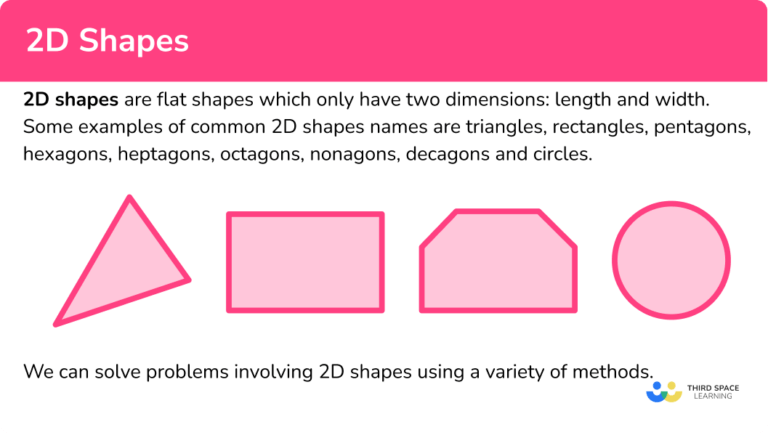 2D Shapes - GCSE Maths - Steps, Examples & Worksheet