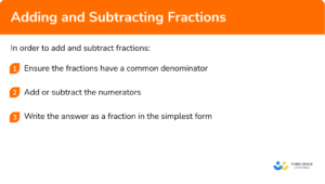 Adding And Subtracting Fractions - GCSE Maths