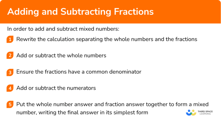 Adding And Subtracting Fractions - GCSE Maths
