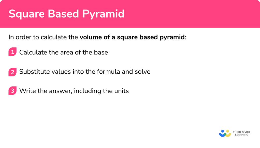 Square Based Pyramid - GCSE Maths - Steps & Examples