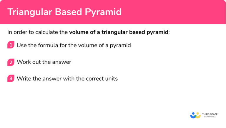 Triangular Based Pyramid - GCSE Maths - Steps & Examples