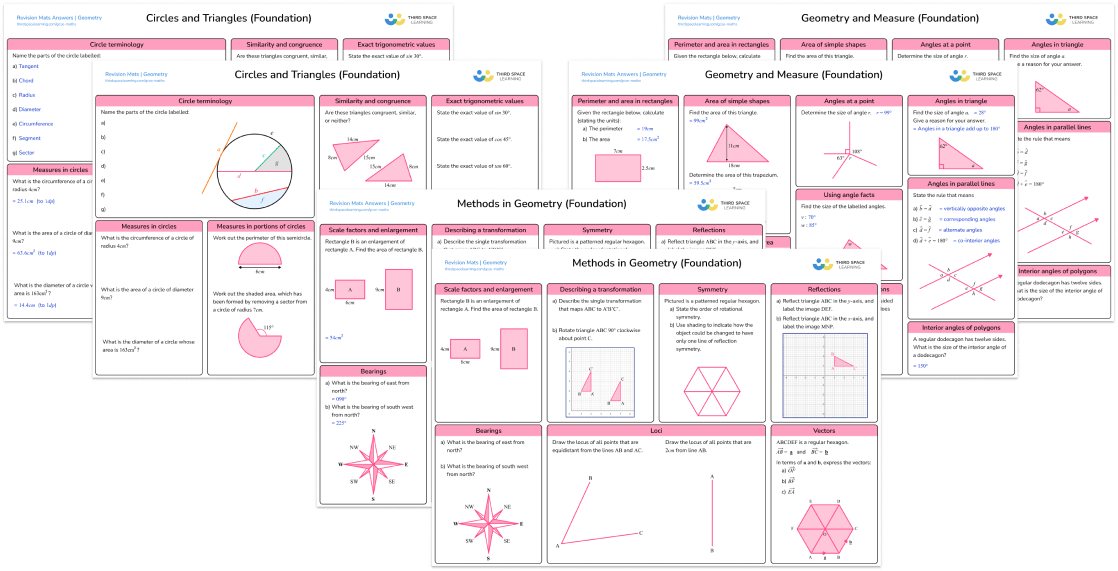 FREE GCSE Geometry Measure Revision Mats FREE GCSE Geometry Measure Revision Mats