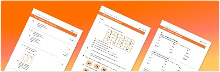 Prime Numbers - GCSE Maths - Steps, Examples & Worksheet