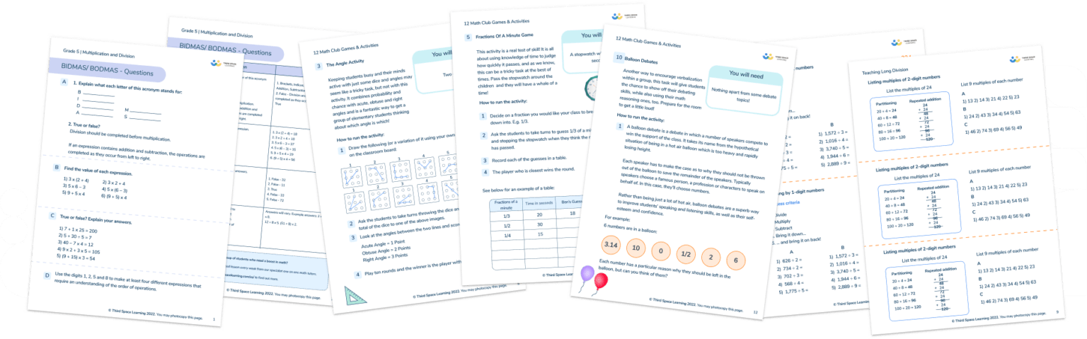 Free Math Resources - Elementary School - Third Space Learning