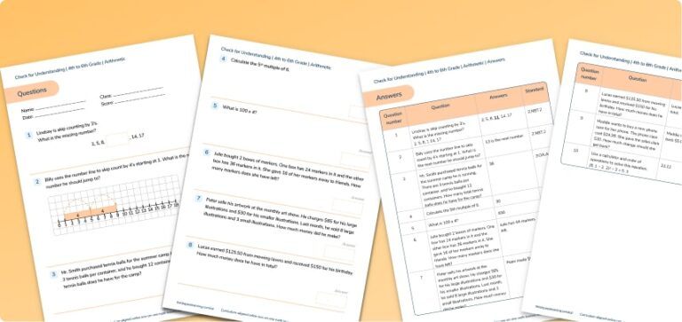Free Arithmetic Check For Understanding Quiz Third Space Learning