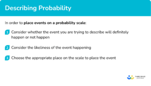 Describing Probability - GCSE Maths - Steps & Examples