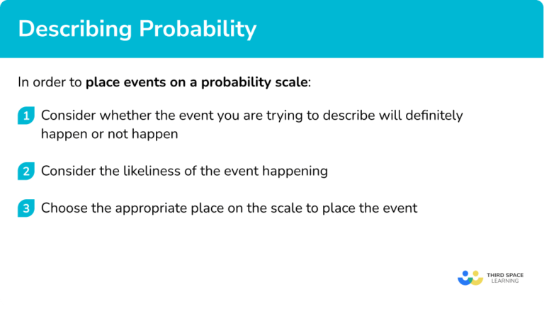 Describing Probability - GCSE Maths - Steps & Examples