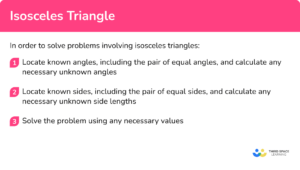 Isosceles Triangle - GCSE Maths - Steps, Examples & Worksheet