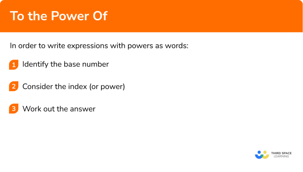 To The Power Of - GCSE Maths - Steps, Examples & Worksheet
