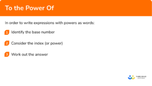 To The Power Of - GCSE Maths - Steps, Examples & Worksheet