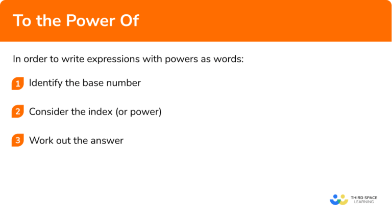 To The Power Of - GCSE Maths - Steps, Examples & Worksheet