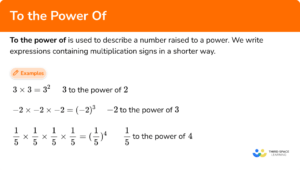 To The Power Of - GCSE Maths - Steps, Examples & Worksheet