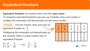 Equivalent Fractions - Math Steps, Examples & Questions