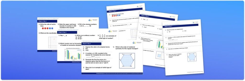 [FREE] GCSE Fluent in Five Arithmetic Pack (Spring Term - Weeks 1 to 12)
