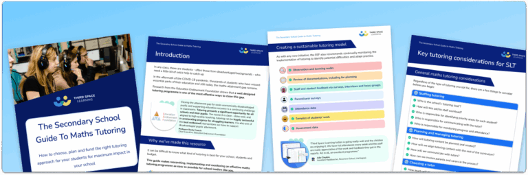 [FREE] The Secondary School Guide to Maths Tutoring