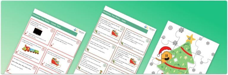 [FREE] GCSE Christmas Tree Relay Maths Activities - Third Space Learning