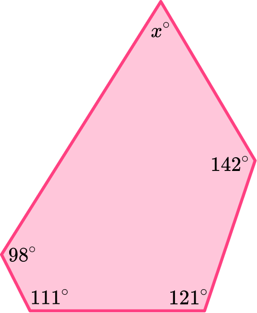 Angles In A Pentagon - GCSE Maths - Steps & Examples