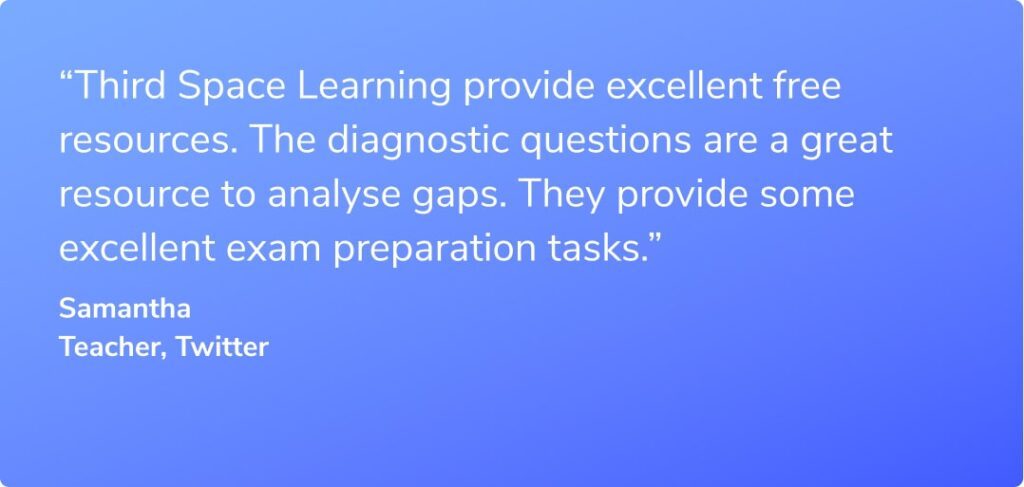 [FREE] Diagnostic Questions - GCSE Maths - Third Space Learning