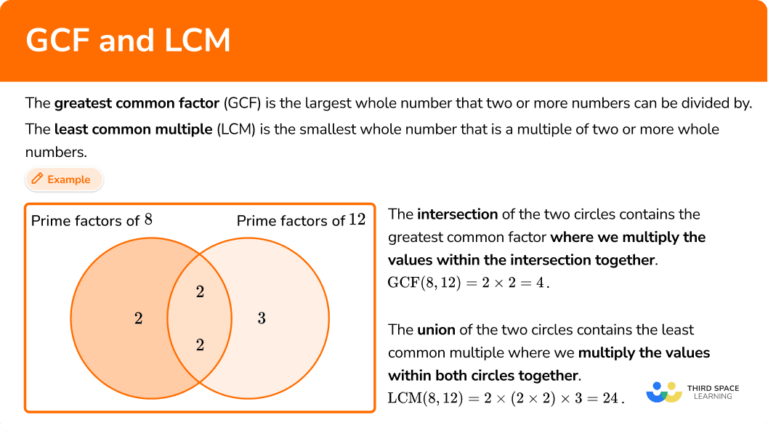 GCF And LCM - Math Steps, Examples & Questions