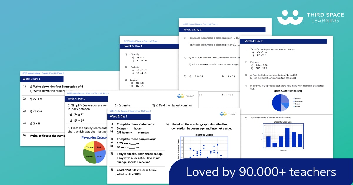 [FREE] Fluent in Five - GCSE & KS3 Maths - Third Space Learning