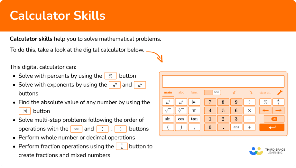 Calculator Skills - Math Steps, Examples & Questions