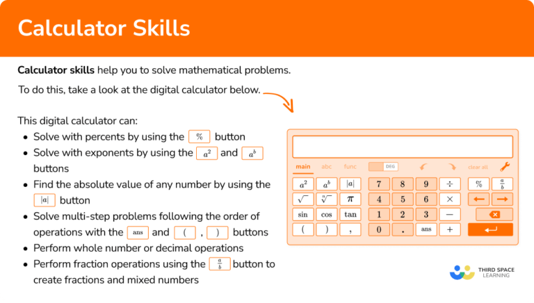 Calculator Skills - Math Steps, Examples & Questions