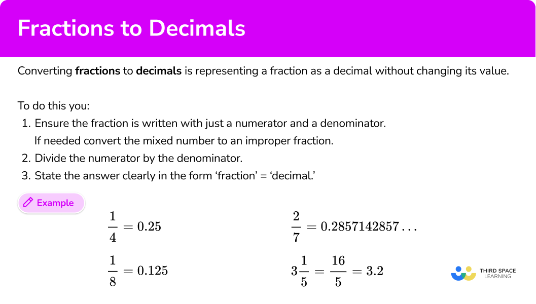 How To Convert Fractions To Decimals 55 OFF