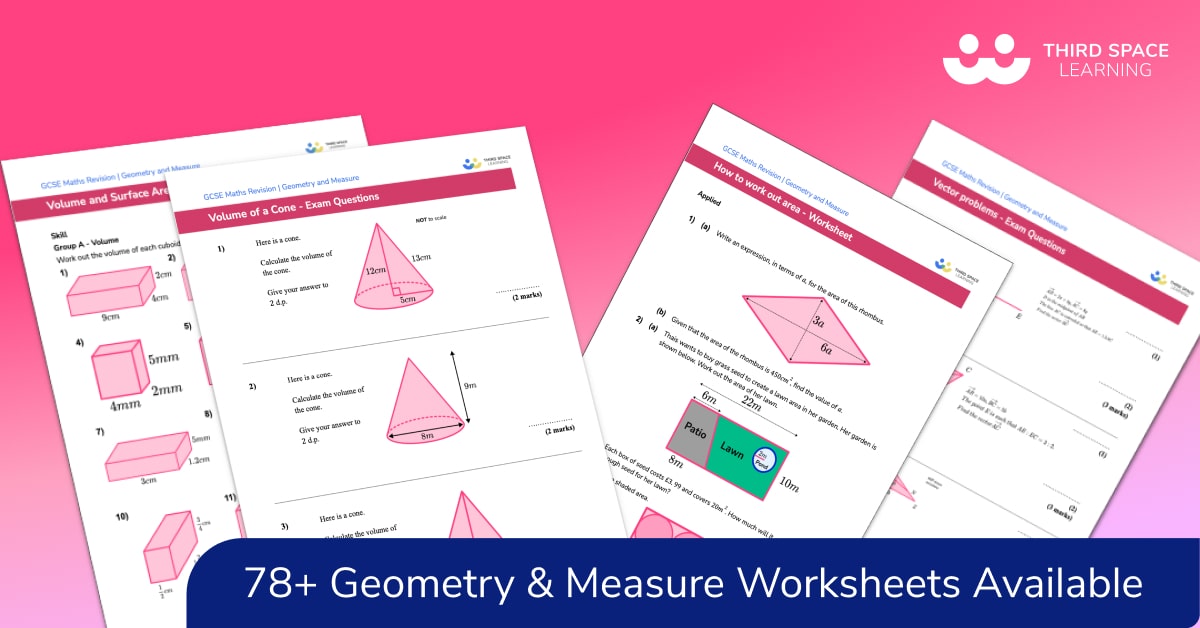 Geometry and Measure Worksheets - GCSE Maths [FREE]