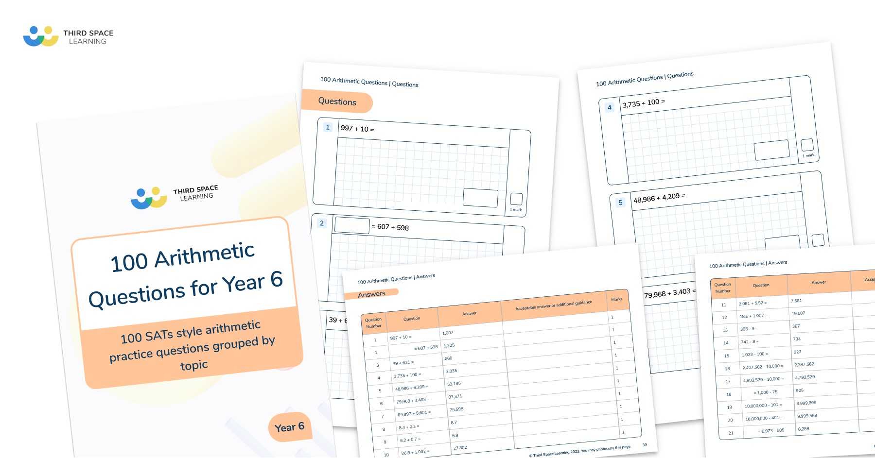 FREE 100 Arithmetic Questions For Year 6 FREE 100 Arithmetic Questions For Year 6