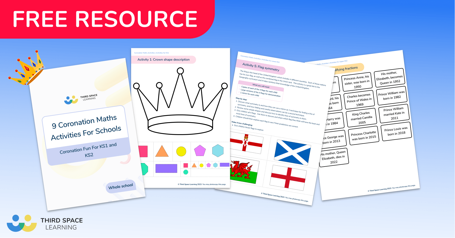 [FREE] 9 Coronation Maths Activities For Schools