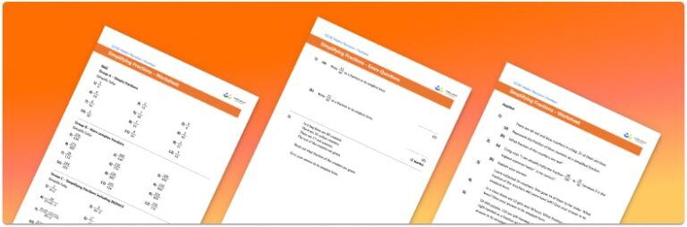 Simplifying Fractions Worksheet - GCSE Maths [FREE] - Third Space Learning