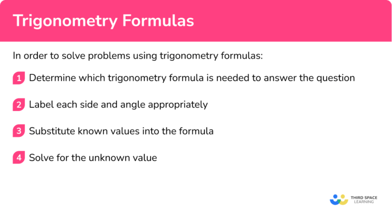 Trigonometry Formula - GCSE Maths - Steps & Examples Trigonometry Formula - GCSE Maths - Steps & Examples