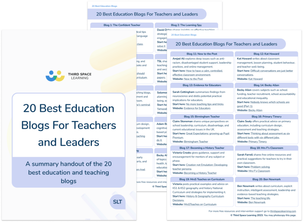 [FREE] Guide to the 20 Best Teaching Blogs For Schools