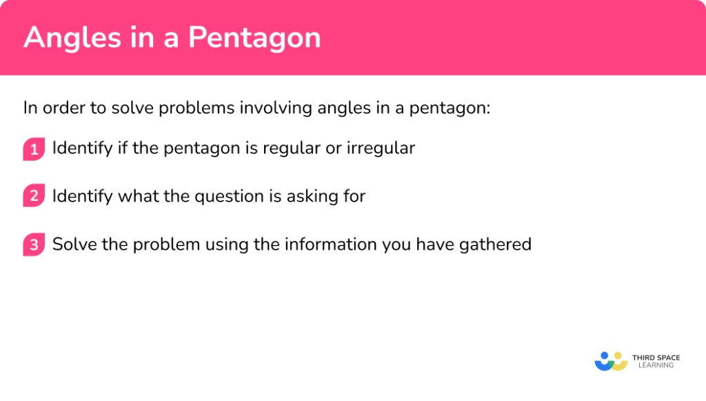 Angles In A Pentagon - GCSE Maths - Steps & Examples
