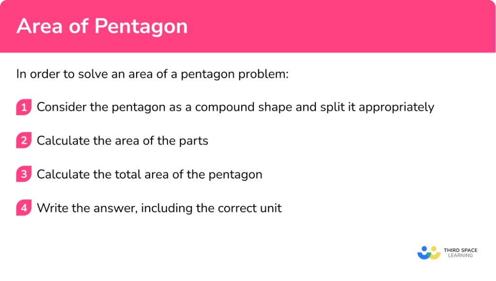 Area Of A Pentagon - GCSE Maths - Steps, Examples & Worksheet