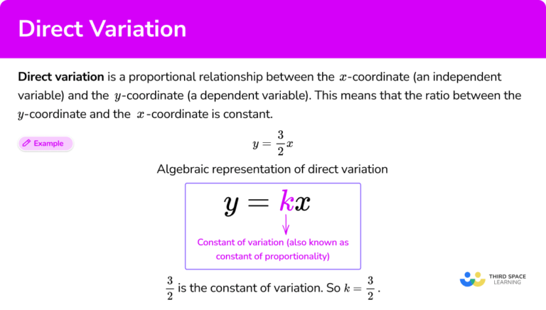 Direct Variation Math Steps, Examples & Questions
