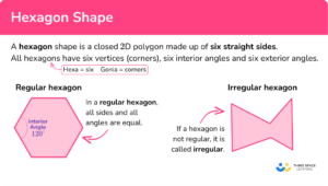 Hexagon Shape - GCSE Maths - Steps, Examples & Worksheet