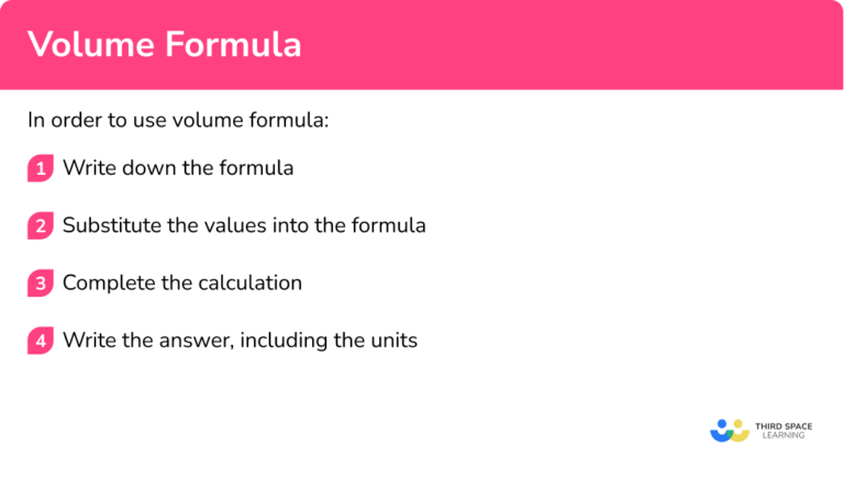 Volume Formula - GCSE Maths - Steps, Examples & Worksheet
