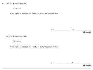 Year 7 Maths Test With Answers And Mark Scheme