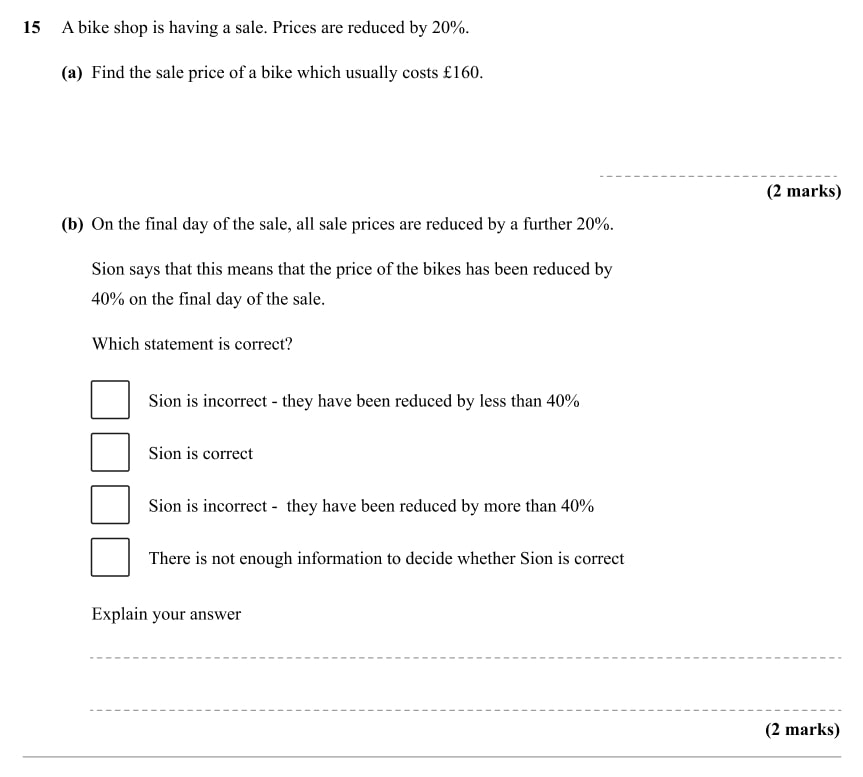 Year 8 Maths Test With Answers And A Mark Scheme FREE Year 8 Maths Test With Answers And A Mark Scheme FREE