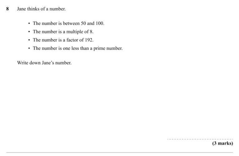 Year 8 Maths Test With Answers And A Mark Scheme [FREE]