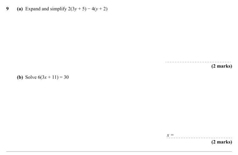 Year 8 Maths Test With Answers And A Mark Scheme [FREE]