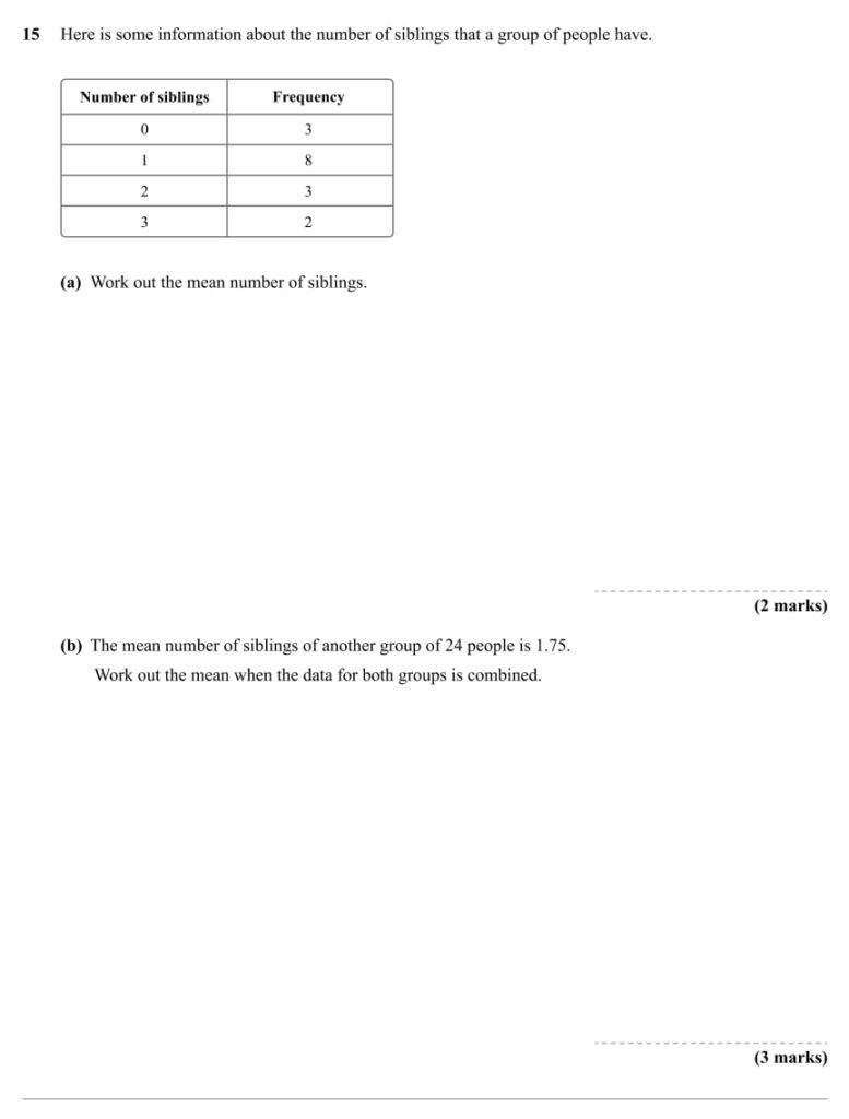 Free Year 9 Maths Test With Answers And Mark Scheme