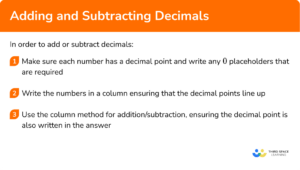 Adding And Subtracting Decimals - GCSE Maths Steps & Examples