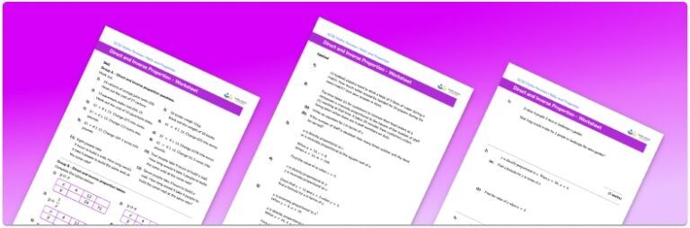 Direct and inverse proportion worksheet - GCSE Maths [FREE] - Third ...