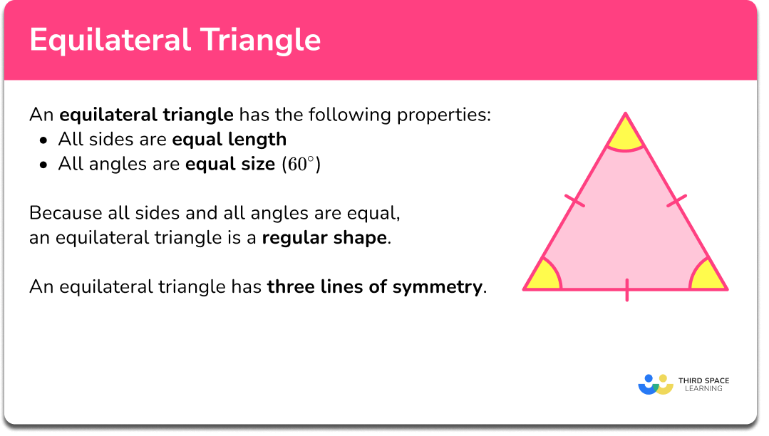Equilateral Triangles GCSE Maths Steps Examples Worksheet