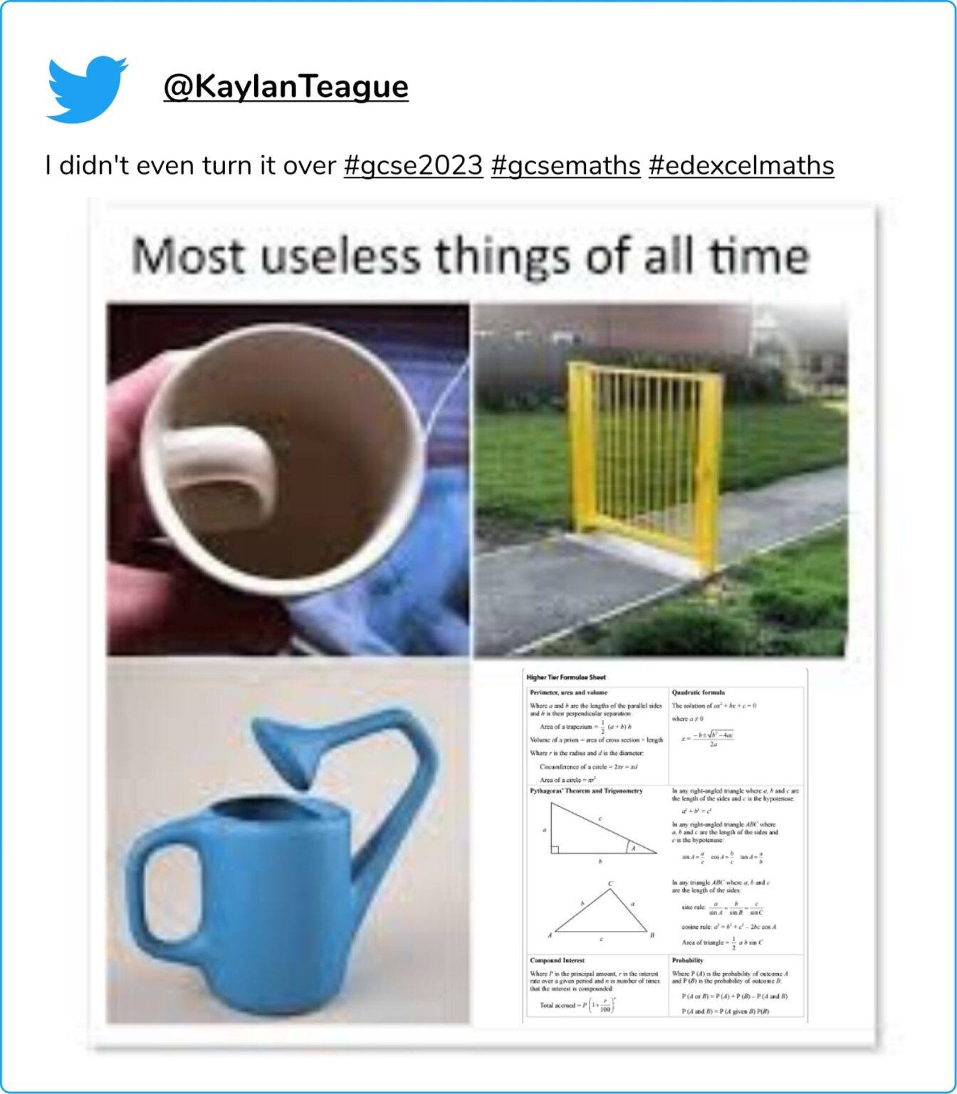 GCSE Maths Paper 3 2023 Summary Of Topics & Questions