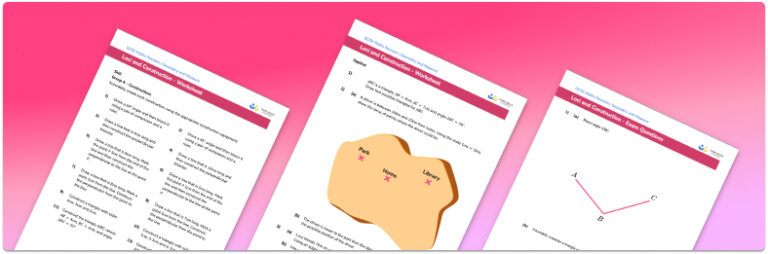 Loci and construction Worksheet - GCSE Maths [FREE] - Third Space Learning
