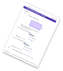 Solving Quadratic Equations Worksheet - GCSE Maths [FREE] - Third Space ...