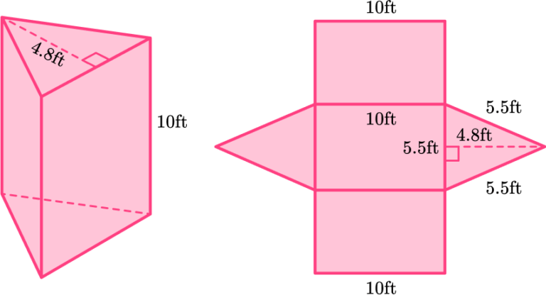 Surface Area of a Prism - Math Steps, Examples & Questions